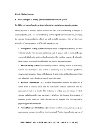 UNIT 8- MATING SYSTEM.pdf