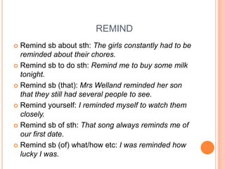 Verb Patterns - Unit 8A | PPSX