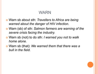 Verb Patterns - Unit 8A | PPSX