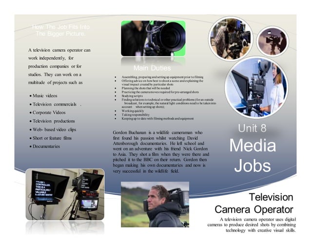 Unit 8 Careers Booklet 1 | PPT