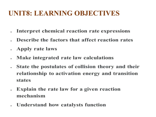 UNIT 8 CHEMICAL KINETICS.pptxUNIT 8 CHEMICAL KINETICS.pptx