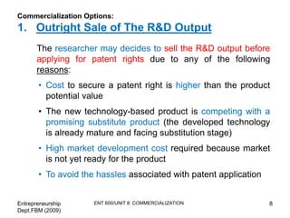 Commercialization of New Technology-Based Product | PPT | Business ...