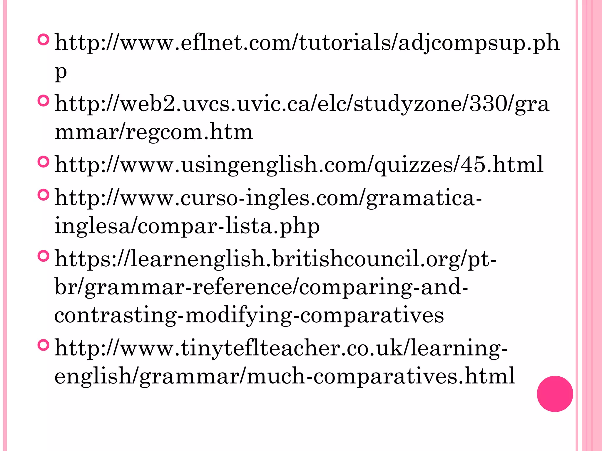 E2 Unit 8 comparatives & superlatives | PPT