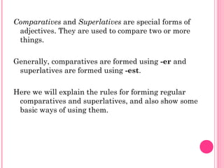 E2 Unit 8 comparatives & superlatives | PPT