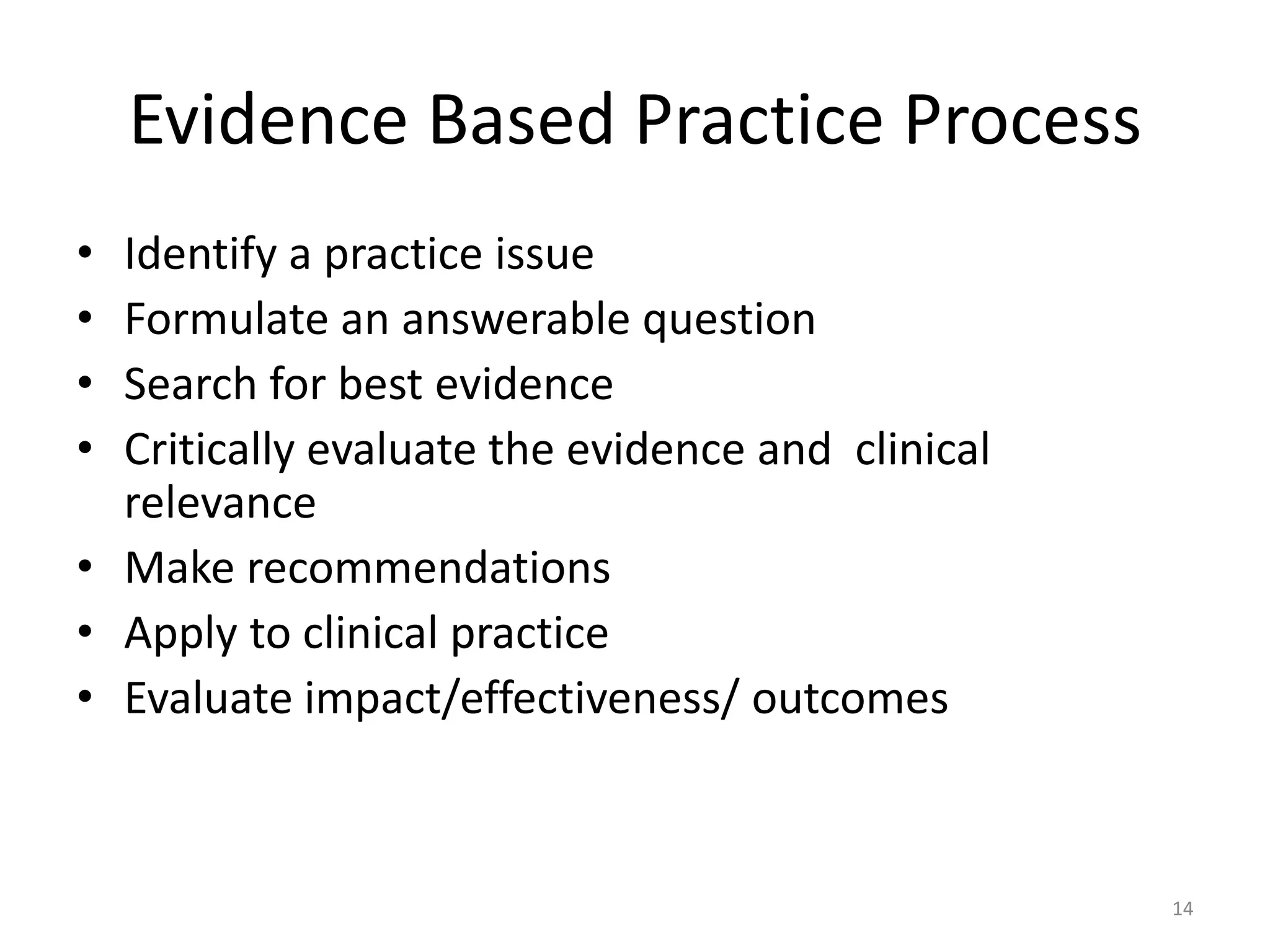 Unit 8 evidence based practice | PDF