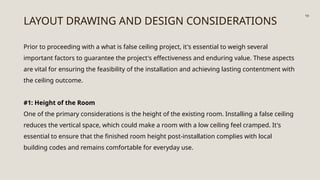 UNIT 8_ FALSE CEILING SYSTEMS | CEILING DESIGN | PPTX