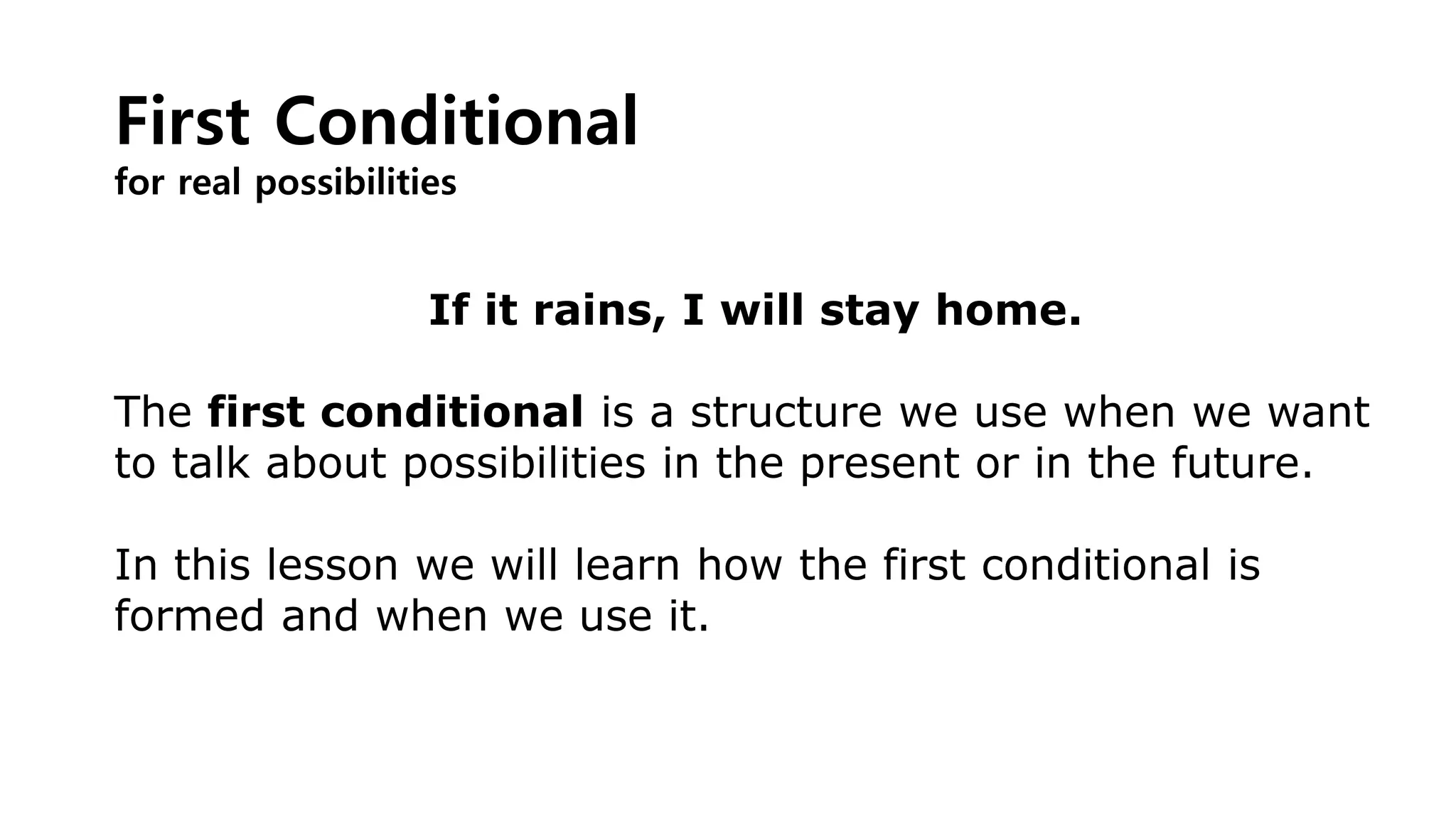 Unit 8 first conditional | PPT