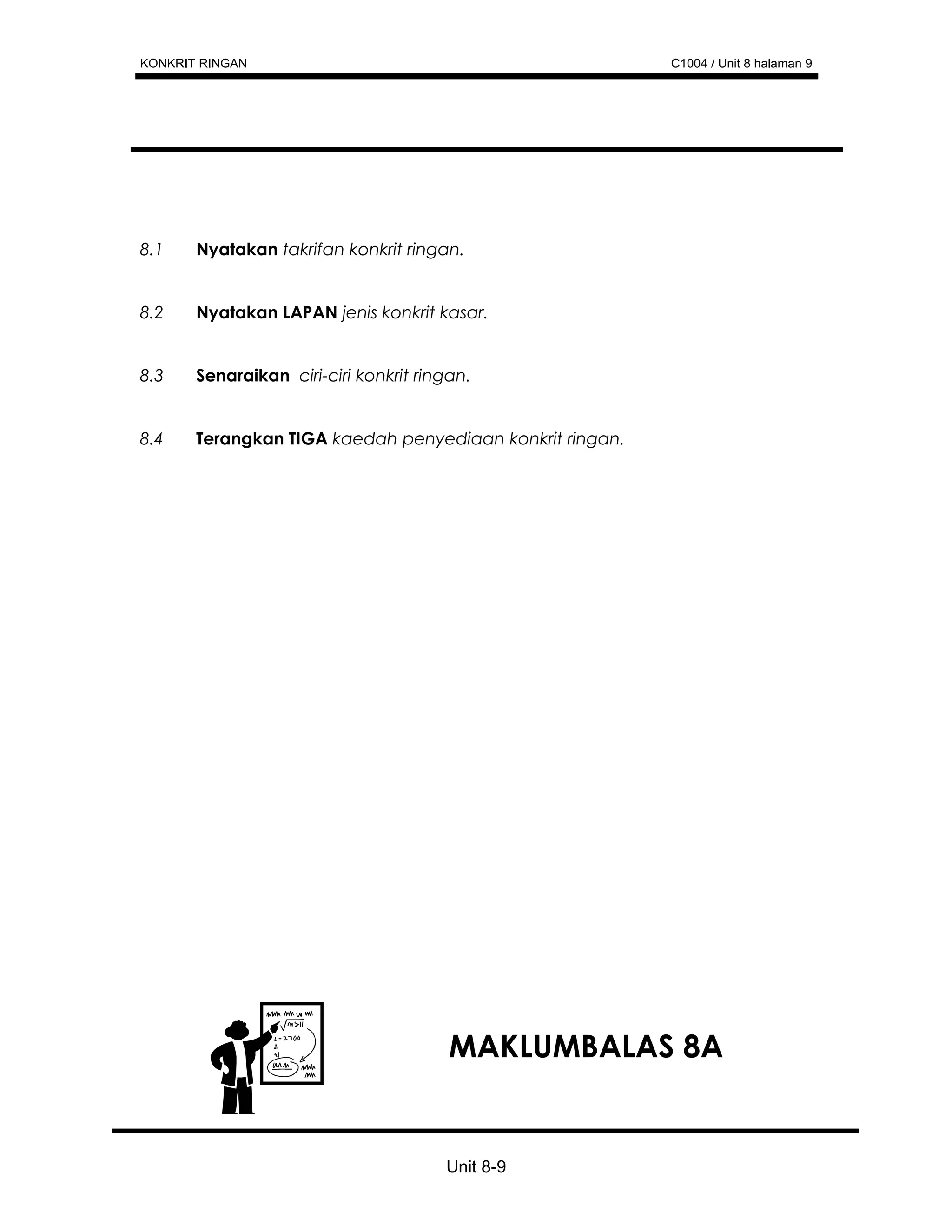 Unit8 konkrit ringan | DOC