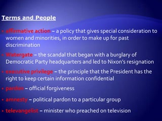 Unit 8 lesson 1 nixon, ford and carter | PPT