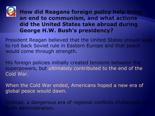 Unit 8 lesson 5 end of the cold war and post war policy | PPT