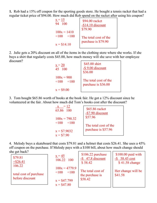 Unit 8 lesson 5 discount | DOCX | Coupons and Discounts | Shopping