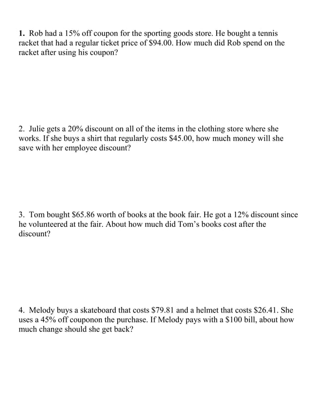 Unit 8 lesson 5 discount | DOCX | Coupons and Discounts | Shopping