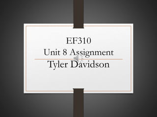 Unit 8 powerpoint_tyler_davidson | PPT