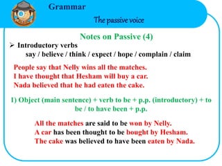 Unit 8 sec 3 THE PASSIVE VOICE | PPTX
