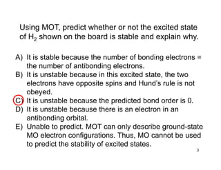 Molecular Orbital Theory Chapter 8 and a half | PDF