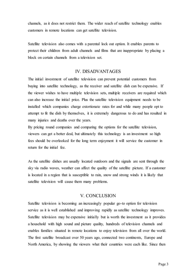 Unit 8 – Task 4 – Satellite Television | PDF