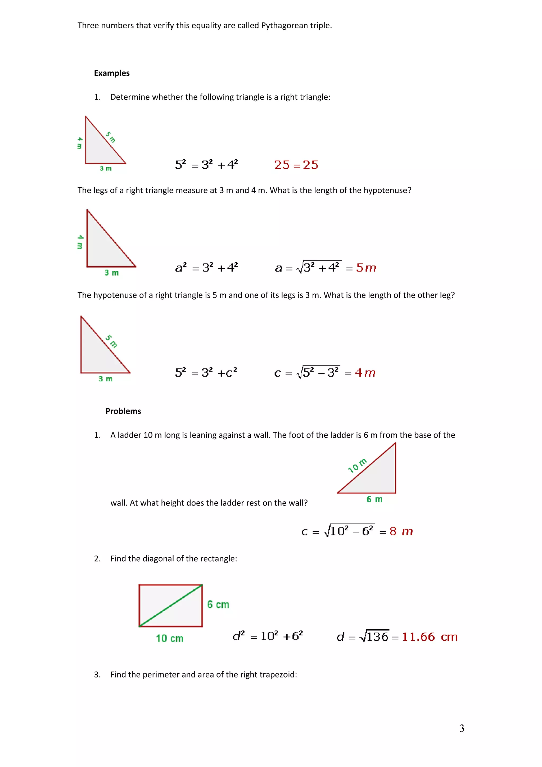 Unit 8 thales and pythagoras theorems | DOC