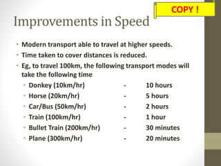 Sec 2 Unit 8 transport and communications | PPTX