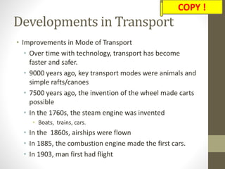 Sec 2 Unit 8 transport and communications | PPTX