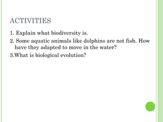 Unit 9. The biodiversity of the living things | PPT