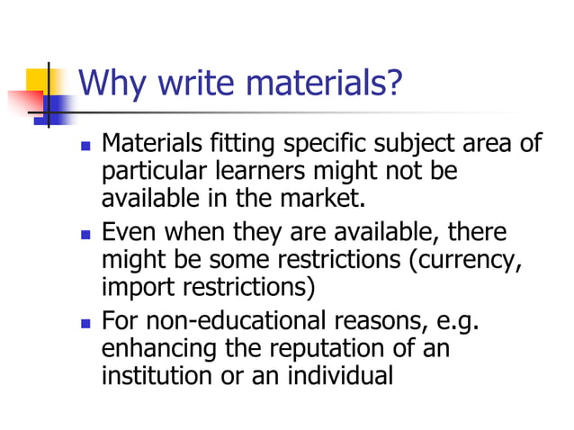 ESP MATERIAL DESIGN | PPT