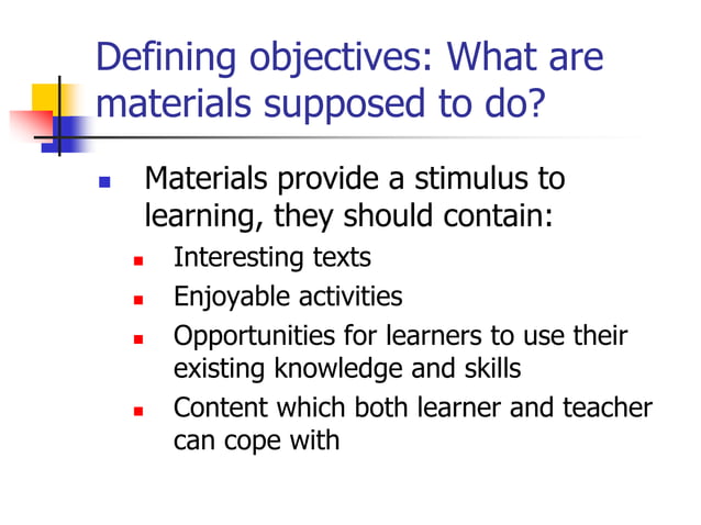 ESP MATERIAL DESIGN | PPT