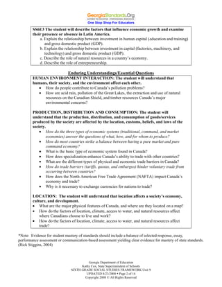 Unit 9 Canada Environment & Economics | PDF