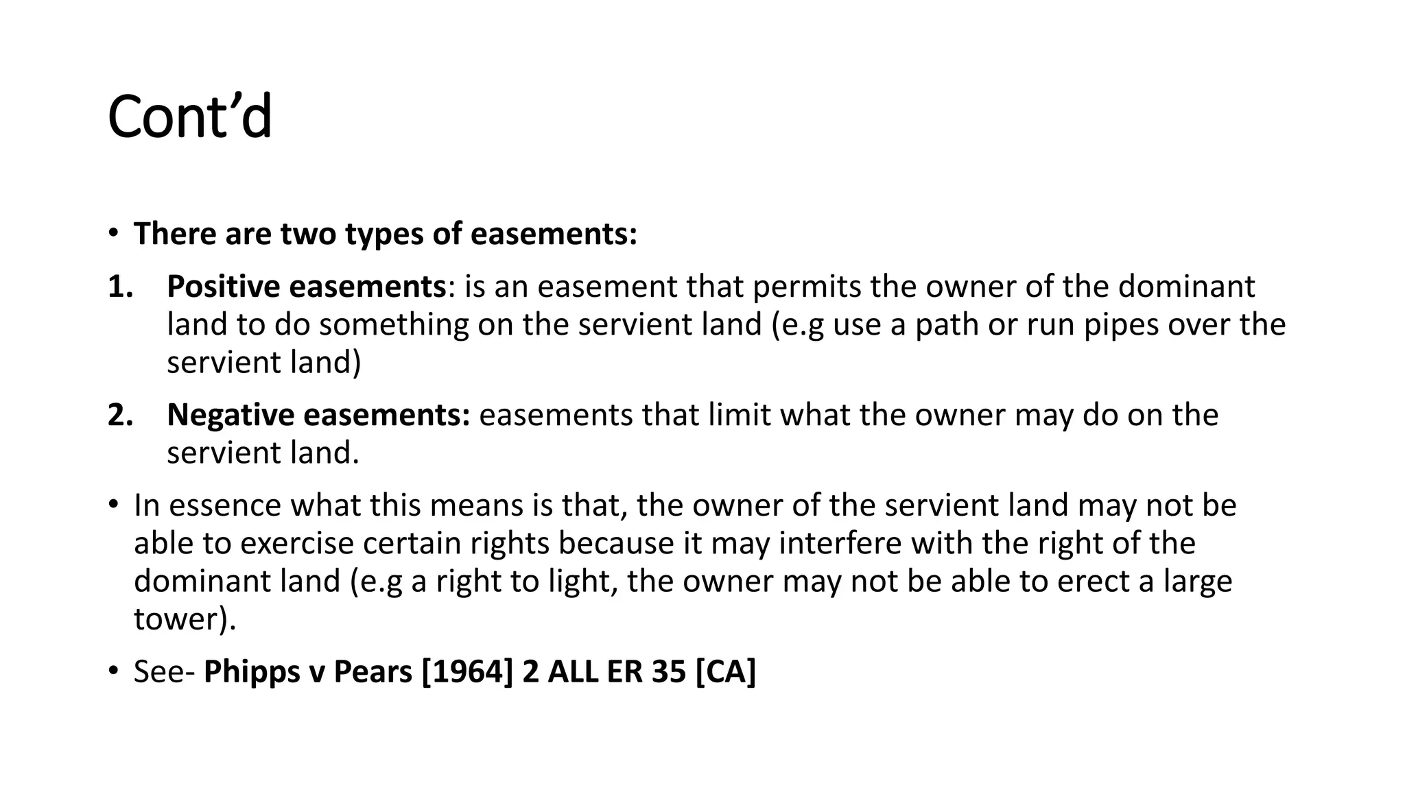 Easements in zambia, the system of conveyancing land and registration ...