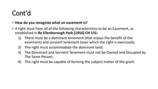 Easements in zambia, the system of conveyancing land and registration ...