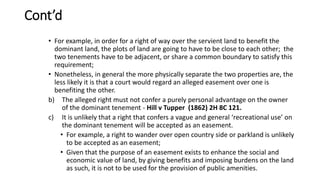 Easements in zambia, the system of conveyancing land and registration ...