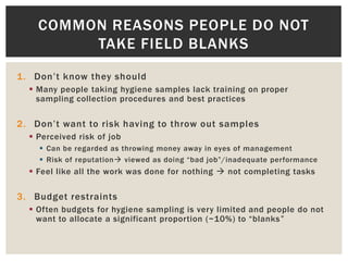 Unit 9 hygiene calculations sampling issues compliance | PPTX
