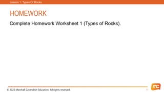 MORE ABOUT ROCKS AND THE TYPES OF ROCKS.pptx