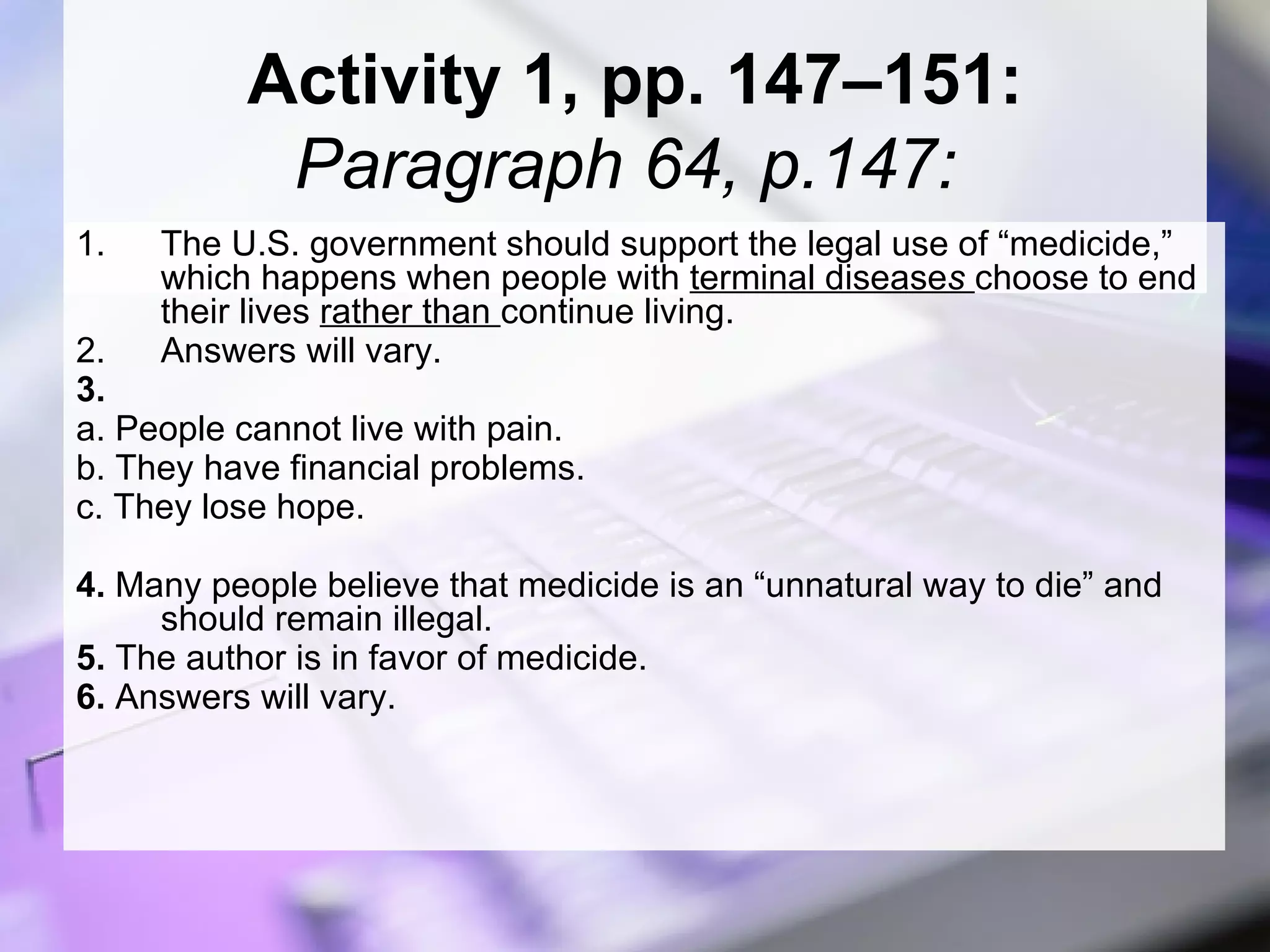 Unit9 Opinion Paragraph | PPT