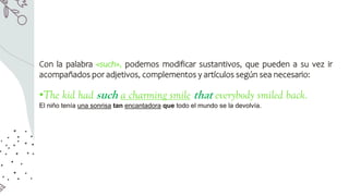 Su, such. Many, Little, few, adverbios, adjetivos | PDF