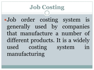 Unit 9 costing methods | PPT