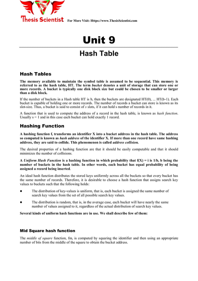 Hash Tables in data Structure | PDF