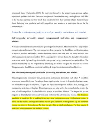 Unit 9 entrepreneurship and small business management esbm assignment | PDF