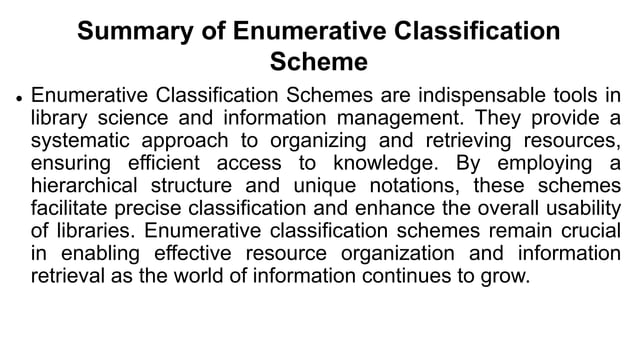 Enumerative and Faceted Classification system.pptx