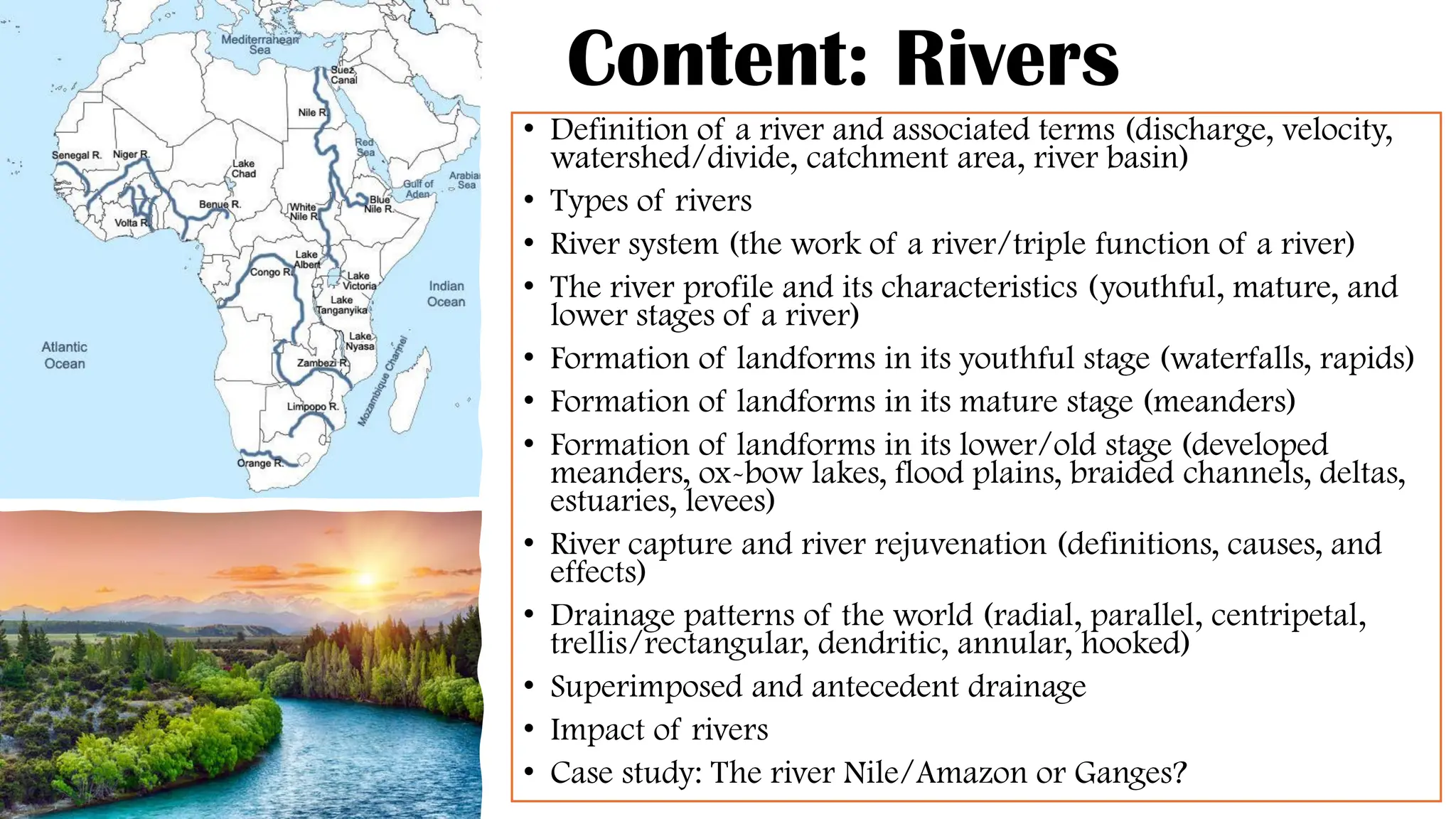 Rivers, Lakes, and Oceans: A Comprehensive Geographic Study | PDF