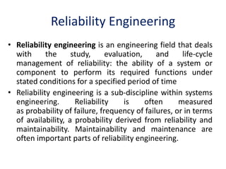 Unit 9 implementing the reliability strategy | PPTX