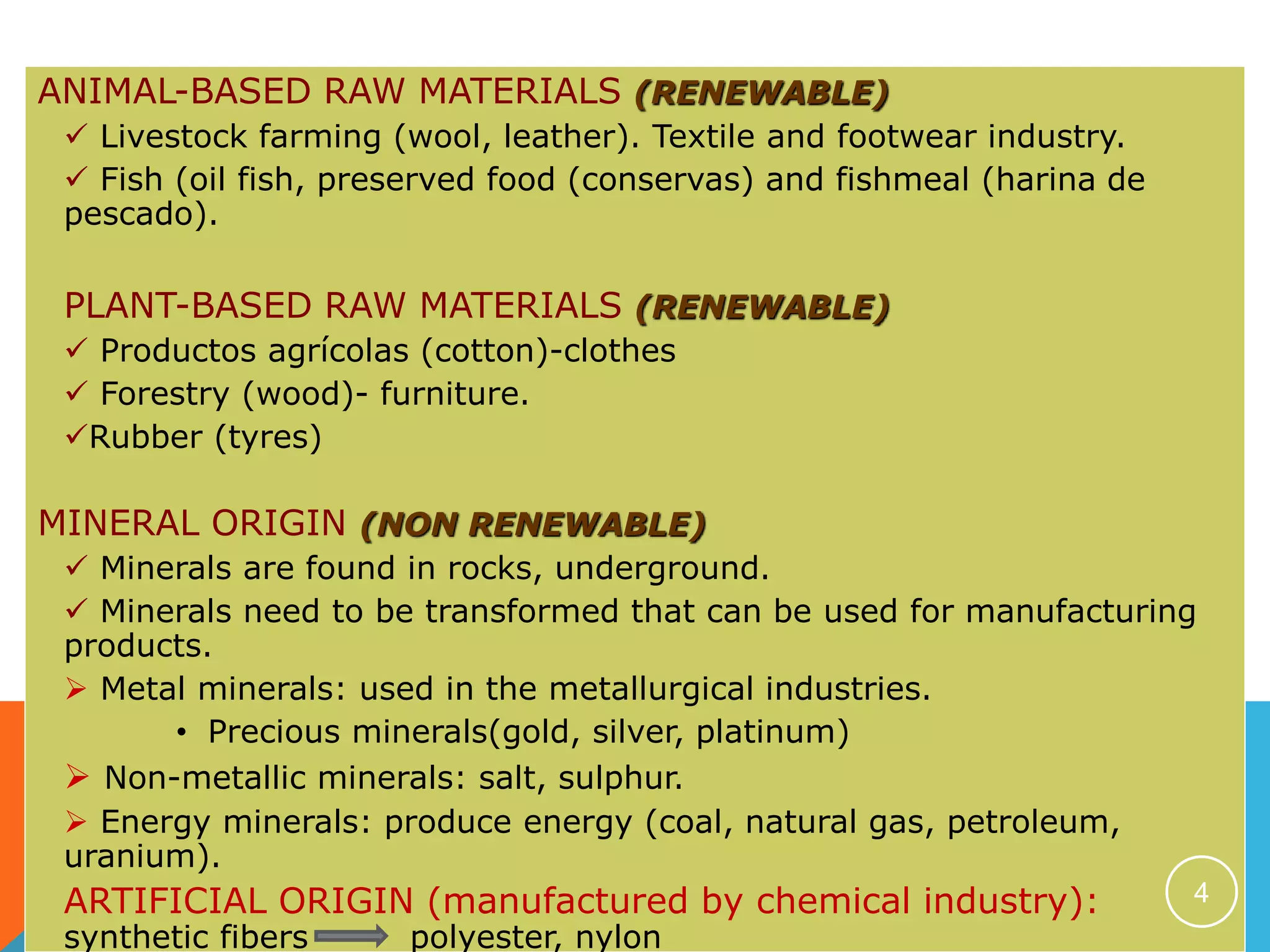 SECONDARY SECTOR: INDUSTRY, ENERGY, MINING. | PPTX