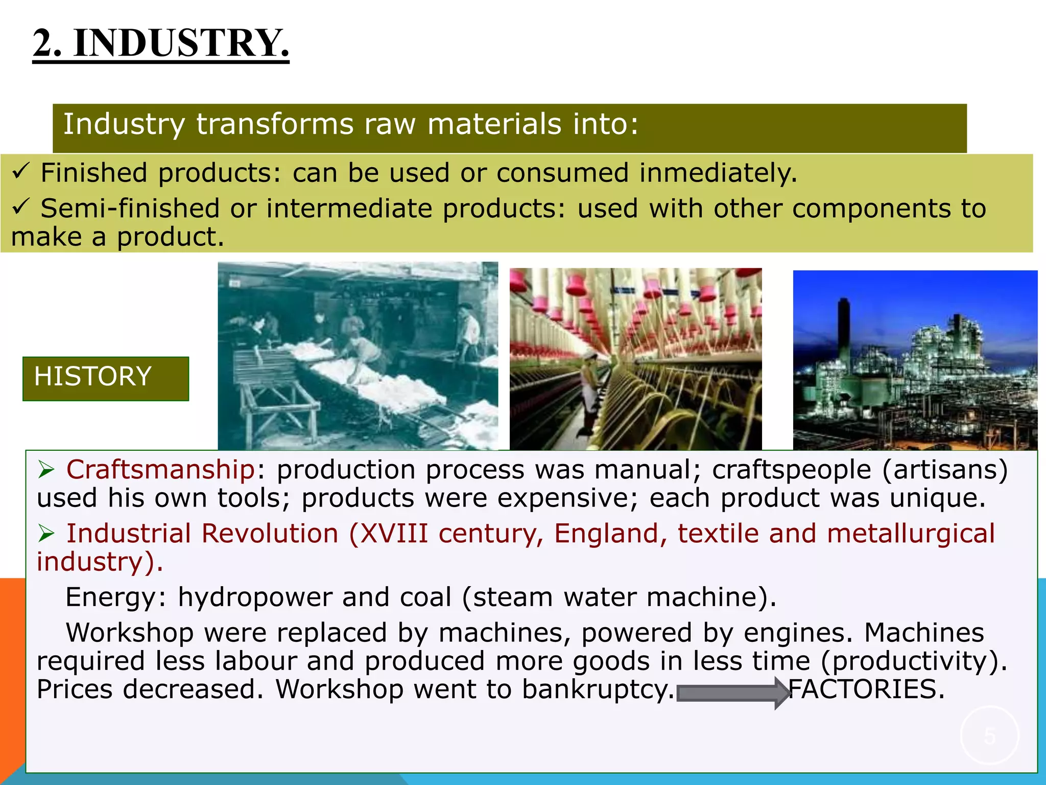 SECONDARY SECTOR: INDUSTRY, ENERGY, MINING. | PPTX