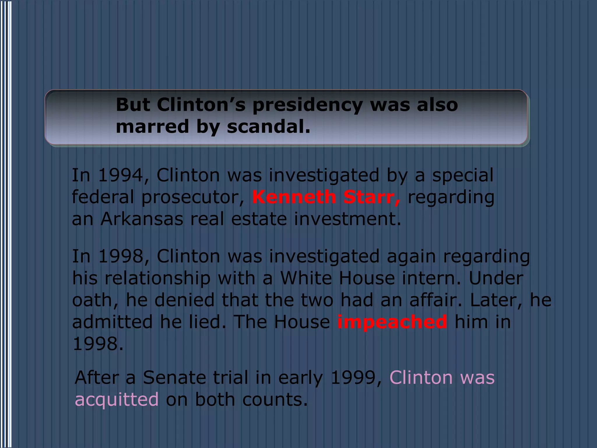 Unit 9 lesson 2 the clinton presidency | PPT