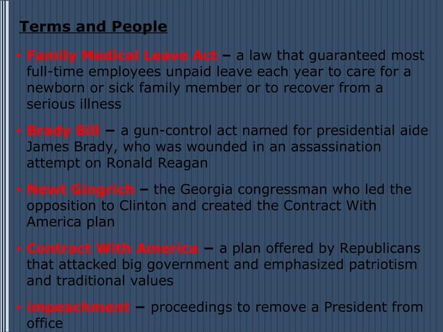 Unit 9 lesson 2 the clinton presidency | PPT