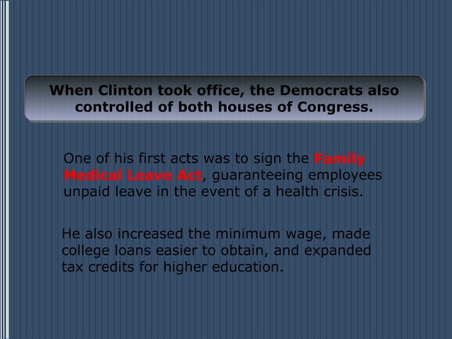 Unit 9 lesson 2 the clinton presidency | PPT