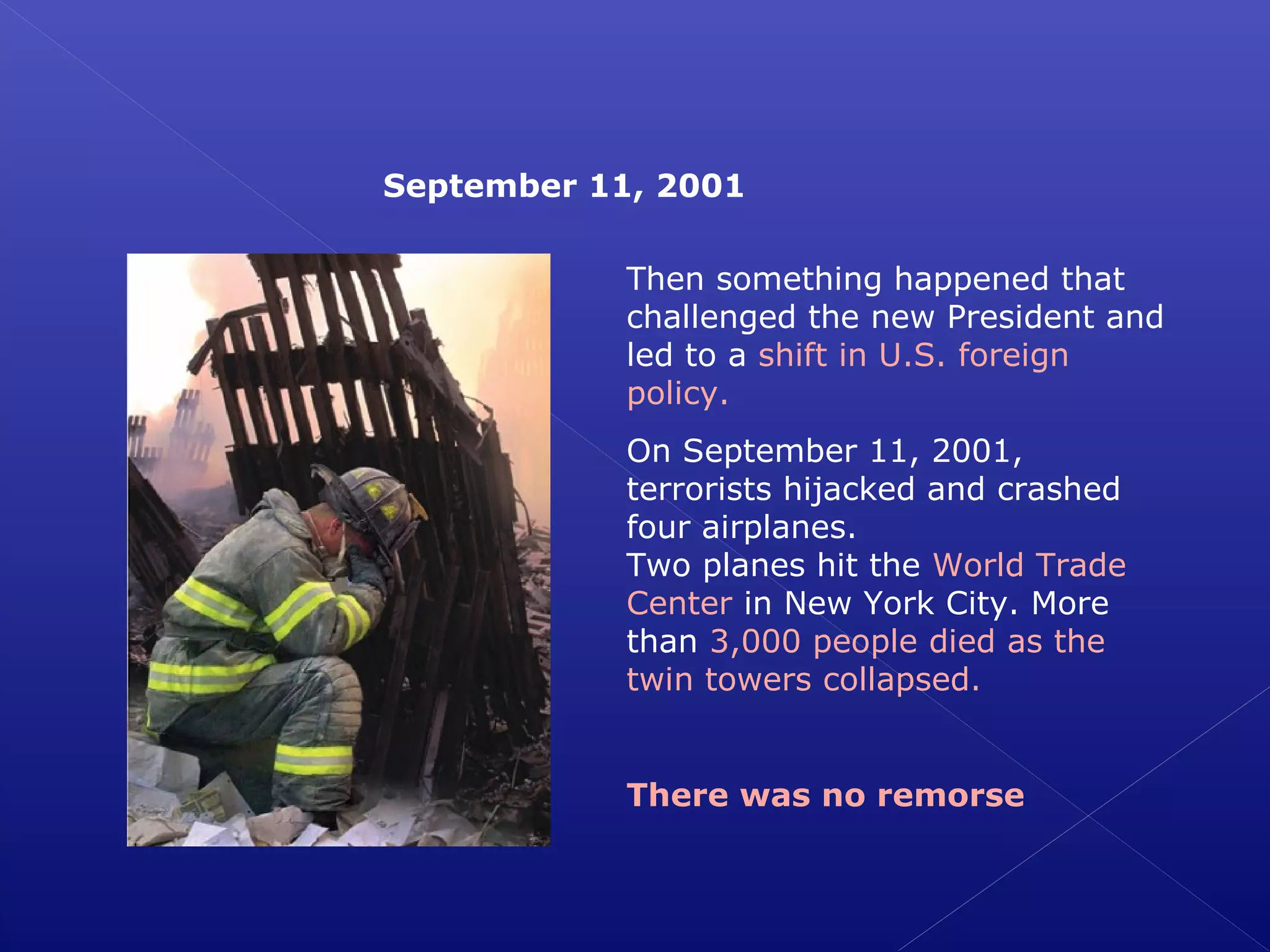 Unit 9 lesson 4 the george w. bush presidency | PPT