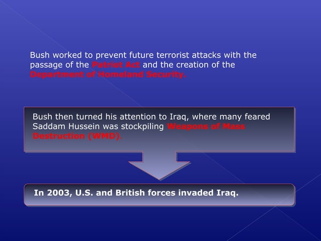 Unit 9 lesson 4 the george w. bush presidency | PPT