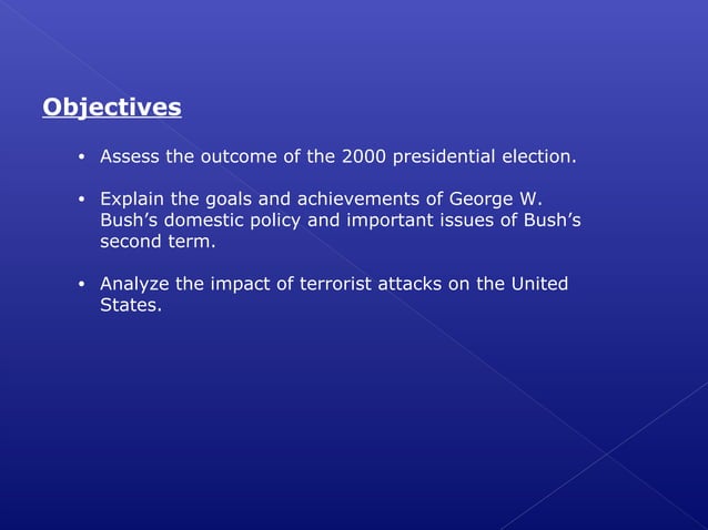 Unit 9 lesson 4 the george w. bush presidency | PPT