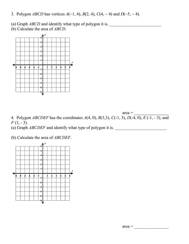 Unit 9 lesson 6 polygons in the coordinate plane | DOCX