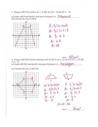 Unit 9 lesson 6 polygons in the coordinate plane | DOCX